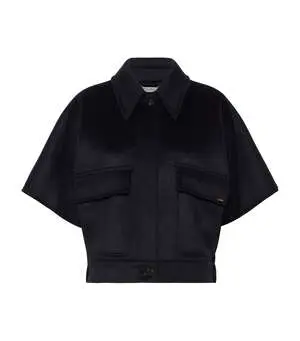 Max Mara Cashmere Cape Jacket - Navy
