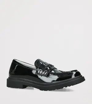 LELLI KELLY Patent Leather Clara Loafers With Heart Embellishments