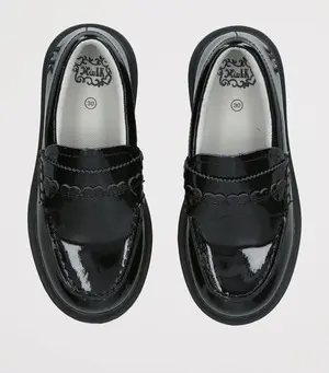 LELLI KELLY Patent Leather Clara Loafers With Heart Embellishments