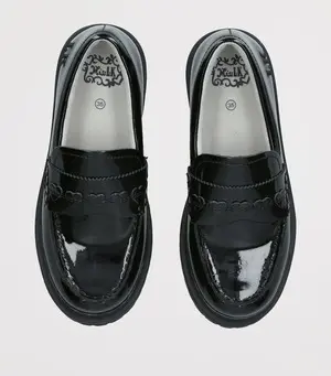 LELLI KELLY Patent Leather Clara Loafers With Heart Detailing