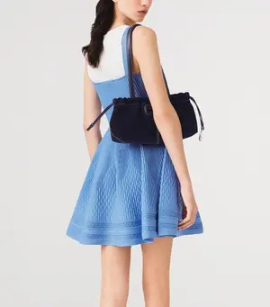 Maje Embellished Knit Mini Dress