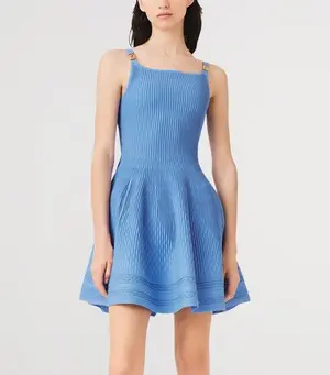 Maje Embellished Knit Mini Dress