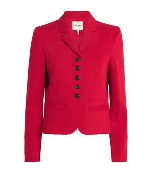 ME+EM Cropped Utility Blazer - Red