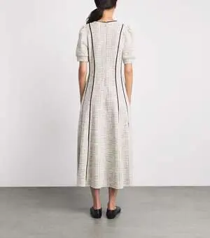 ME+EM Tweed Fit-and-flare Maxi Dress