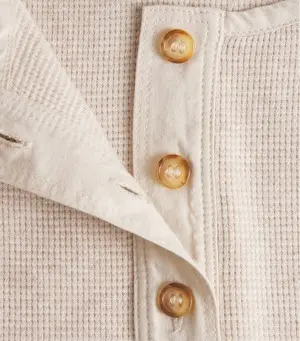 ME+EM Waffle-knit Henley Baby T-shirt