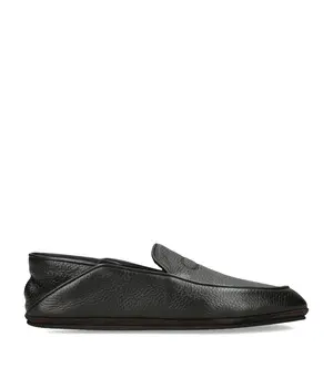 John Lobb Leather Kingston Ii Slippers - Brown