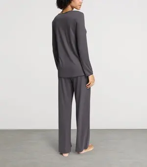 Hanro Cotton-silk Long-sleeve Pyjamas