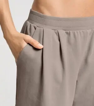 Hanro Stretch-cotton Natural Living Wide Leg Trousers