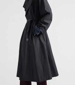 Prada Cotton-blend Collarless Trench Coat