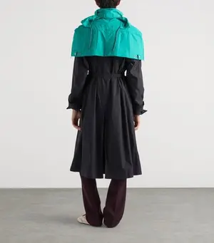 Prada Cotton-blend Collarless Trench Coat