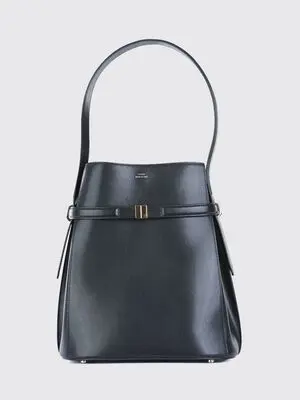 TOTEME Leather Shoulder Bag - Black