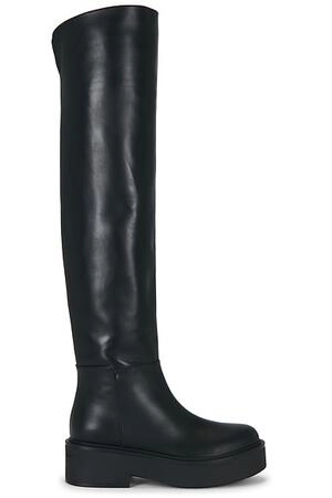 GIANVITO ROSSI Vitello Glove Tall Boot - Black