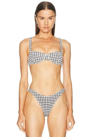ELCE Escape Bra Cup Bikini Top - Houndstooth