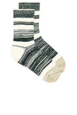 Eterne Heather Stripe Sock - Forest