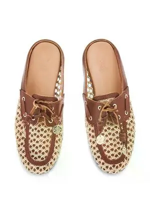 ANCIENT GREEK SANDALS Naveta Interwoven Lace-up Mules