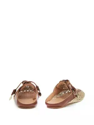 ANCIENT GREEK SANDALS Naveta Interwoven Lace-up Mules