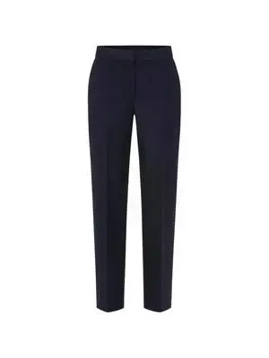 Max Mara Pressed Tailored Trousers - Blue