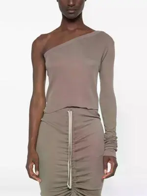 Rick Owens One-shoulder Asymmetric-neck Top