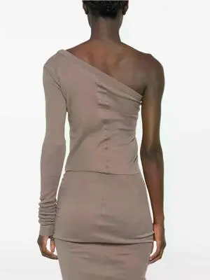 Rick Owens One-shoulder Asymmetric-neck Top
