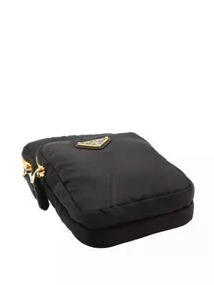 Prada Tessuto Phone Holder Crossbody Bag - Black