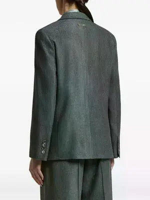 Peserico Glitter-effect Pinstripe Blazer