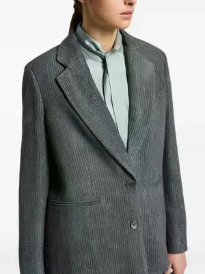 Peserico Glitter-effect Pinstripe Blazer