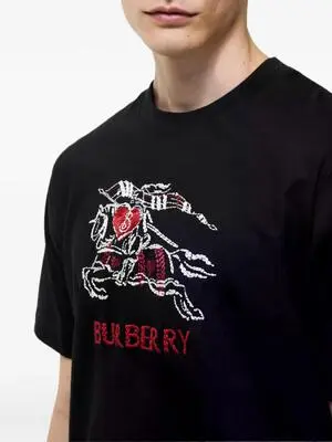 Burberry Heart Knight Cotton T-shirt - Black