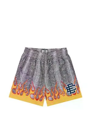 ERIC EMANUEL Ee Basic Snake-print Shorts - Grey