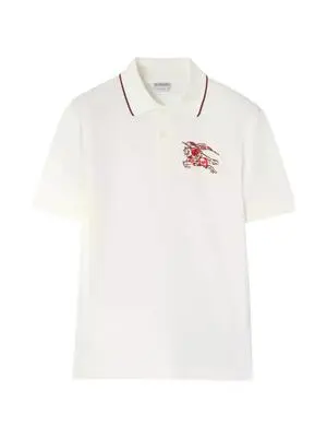 Burberry Heart Knight Cotton Polo Shirt - Neutrals