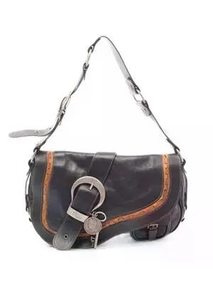 Dior 2000s Gaucho Shoulder Bag - Black