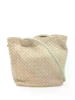 Bottega Veneta 2000s Intrecciato Shoulder Bag - Neutrals