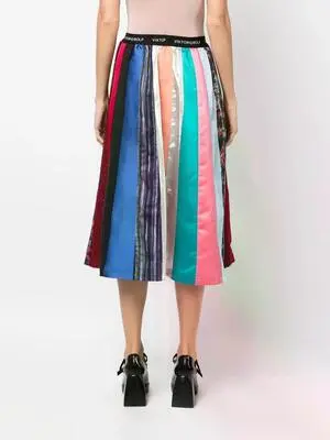 Viktor & Rolf Mix-print A-line Midi Skirt