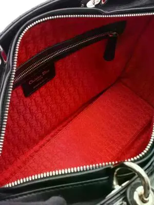Dior Lady Cannage Tote Bag - Black