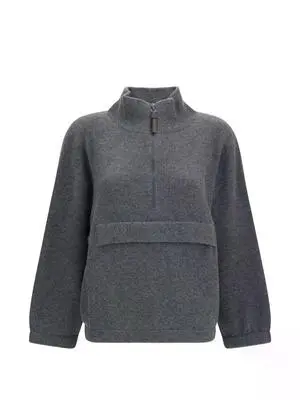 Brunello Cucinelli Quarter-zip Cashmere Sweater - Grey