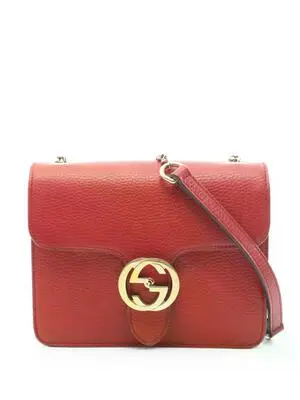 Gucci 2010s Interlocking G Shoulder Bag - Red