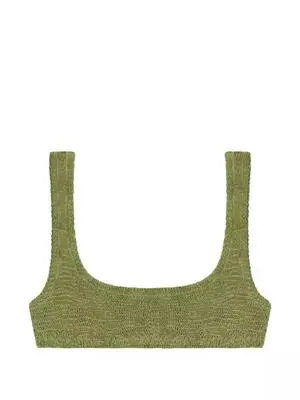 REINA OLGA Ginny Crinkle-effect Bikini Top