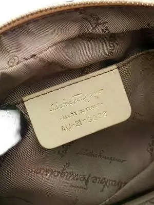 FERRAGAMO 2000s Gancini Canvas Shoulder Bag