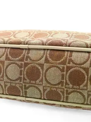 FERRAGAMO 2000s Gancini Canvas Shoulder Bag