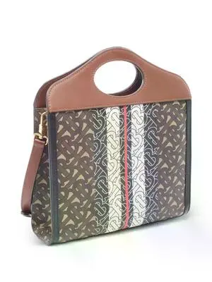 Burberry Mini Pocket Monogram Handbag - Brown