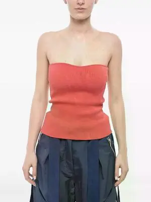SUPER BLOND Ribbed-knit Tube Top