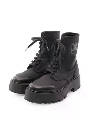 Celine 2010s Bulky Triomphe Lace-up Boots