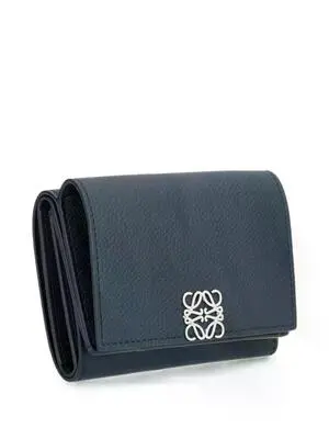Loewe Anagram Trifold Wallet In Pebble Grained Calfskin