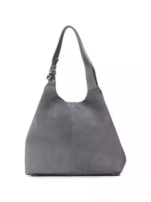 COCCINELLE C-easy Suede-leather Tote Bag - Grey