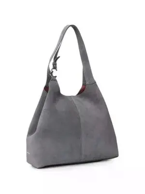 COCCINELLE C-easy Suede-leather Tote Bag - Grey