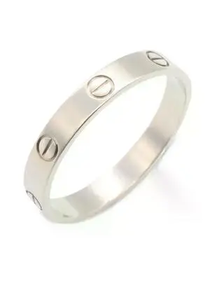 Cartier 18k White Gold Love Ring - Silver