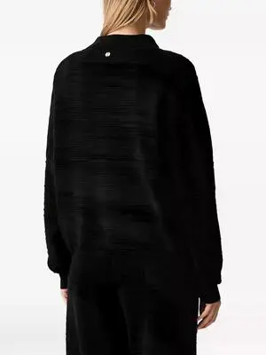 Joseph Ribkoff Quarter-zip Textured-knit Sweater