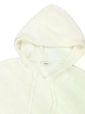 Commas Ribbed Knit Drawstring Hoodie