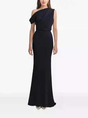 GEMY MAALOUF One-shoulder Draped Crepe Gown