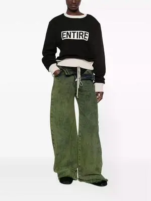 ENTIRE STUDIOS Logo-print Panelled Sweatshirt