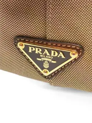Prada 2000s Logo-embroidery Tote Bag